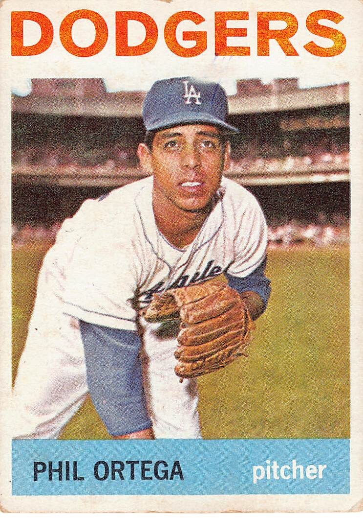 1964 Topps Baseball Phil Ortega #291 VG CONDITION LOS ANGELES DODGERS ...