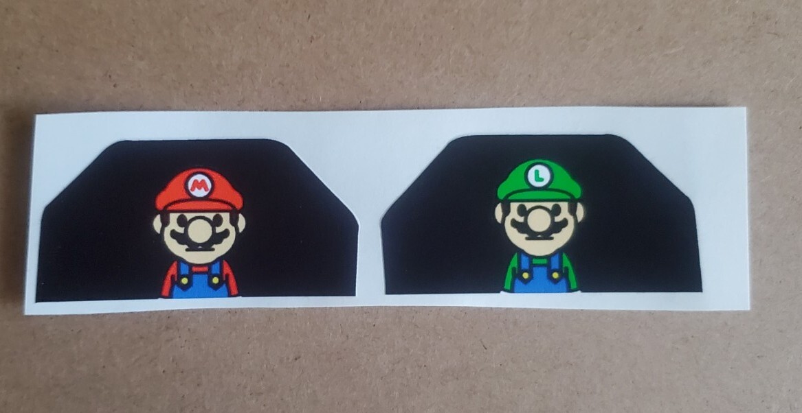 New Under Armour Mario Bros Football Visor Shield Decal Tab Sticker Set ...