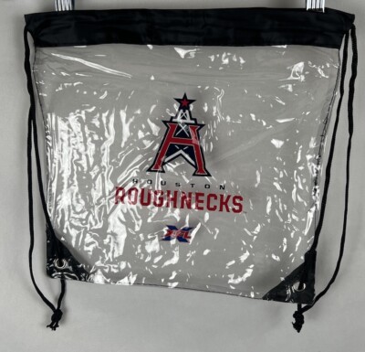 XFL Houston Roughnecks Clear Plastic Cinch Drawstring Stadium Backpack ...