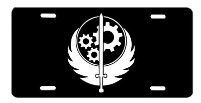 Fallout Brotherhood Of Steel Insignia Logo High Gloss License Plate | eBay