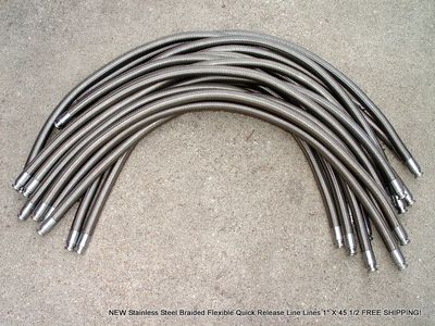 Stainless Steel Braided Flexible Quick Release Line 1" X 45 1/2" FREE ...