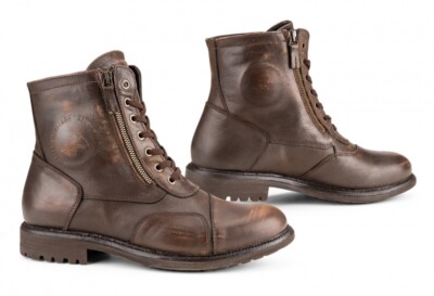 FALCO AVIATOR URBAN STREET LEATHER MOTORCYCLE BOOT WATERPROOF | eBay
