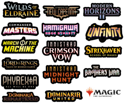 Magic The Gathering Set Binder Sticker "Front of Binder" (6.5" or less ...