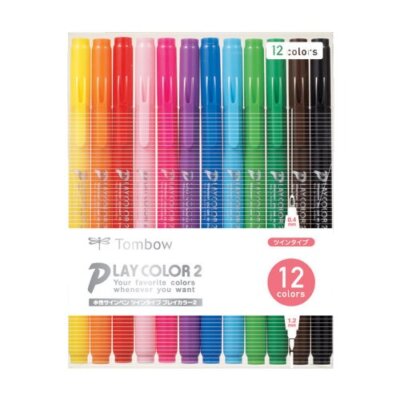 Tombow GCB-011 PLAY COLOR 2 12-Color Set Water Based Drawing Marker Pen ...