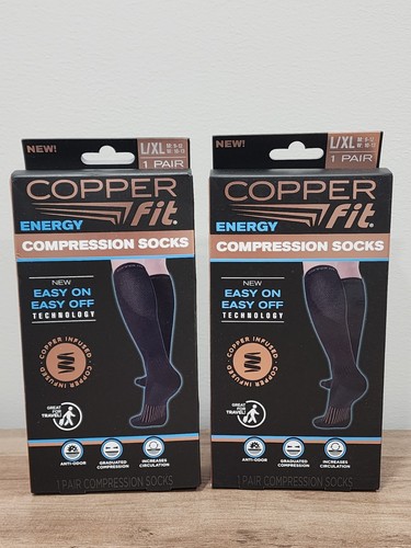 Set of Copper Fit Energy Compression Socks Unisex Size L/XL NEW | eBay