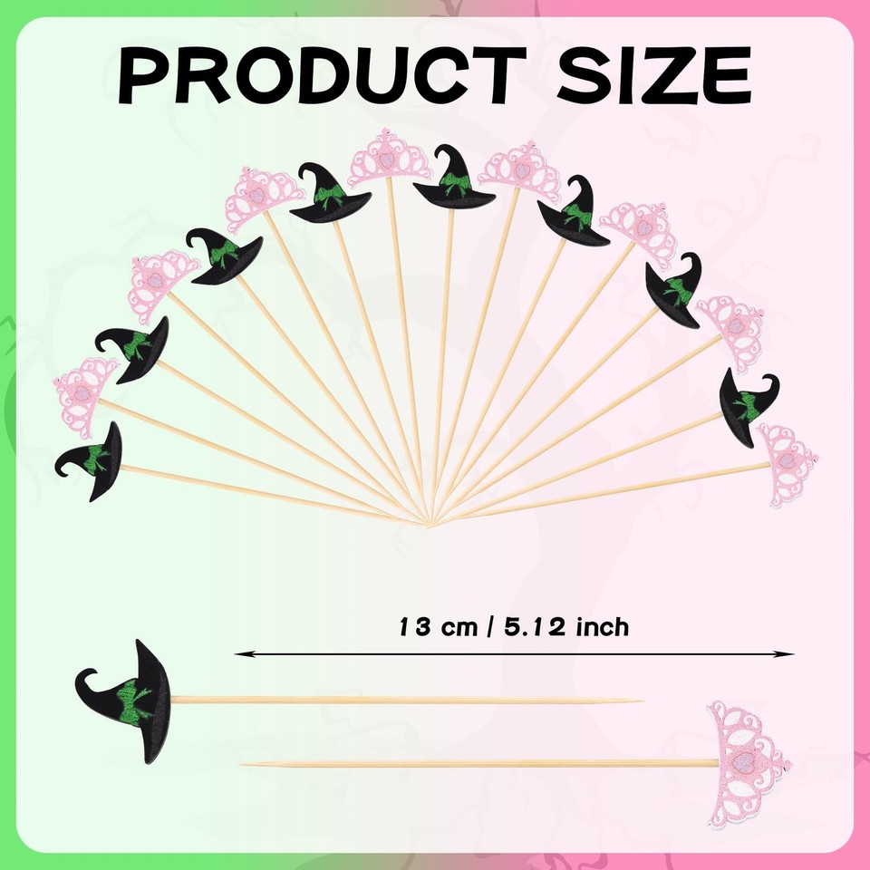 100 Pcs Witch Hat Cocktail Picks Decorative Toothpicks for Appetizers ...