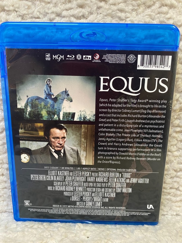EQUUS (1977; Richard Burton, Jenny Agutter, Sidney Lumet) [Blu-ray ...