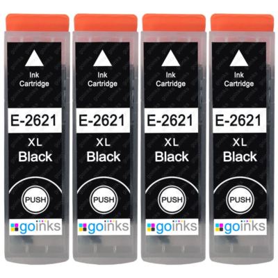 4 Black Ink Cartridges for Epson Expression Premium XP-600, XP-620, XP ...