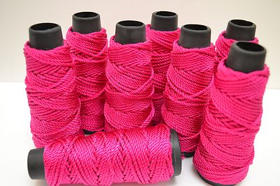 8 ROLLS - 12 METERS PINK POLYESTER SILK BEADING CORD STRING 2.5MM #T ...