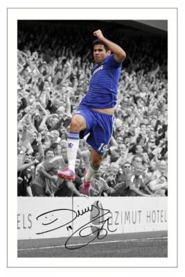 DIEGO COSTA Signed Autograph PHOTO Fan Signature Gift Print CHELSEA ...