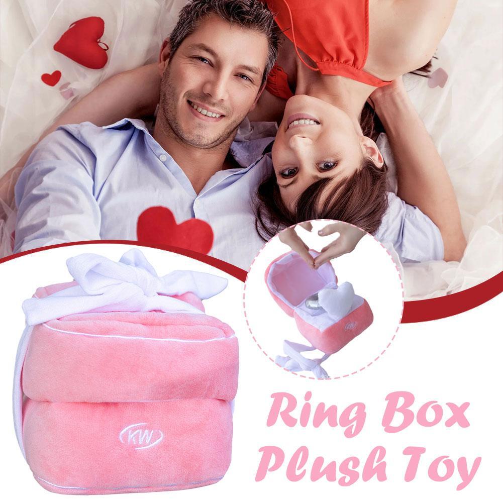Plush Ring Box Doll Soft Ornament Ring Box Plush Toy Engagement Gift ...