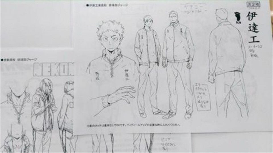 Haikyuu Drawing Manuscript Characters References Hinata Kageyama Paper ...