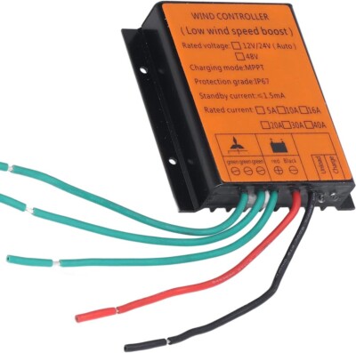 800W MPPT Charge Controller Boost Regulator for Wind Turbine Generator ...