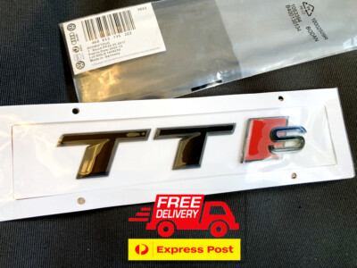 Gloss Black Rear Boot Trunk Emblem Badge Sticker for Audi TTS | eBay ...