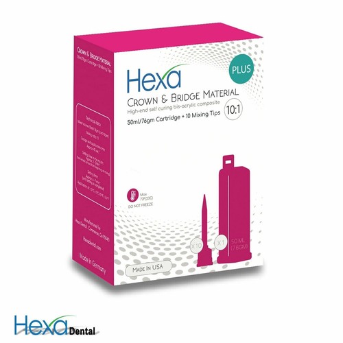 Hexa Temp C&B Temporary Material A3 10:1 50ml Cartridge+10 Mixing Tips ...