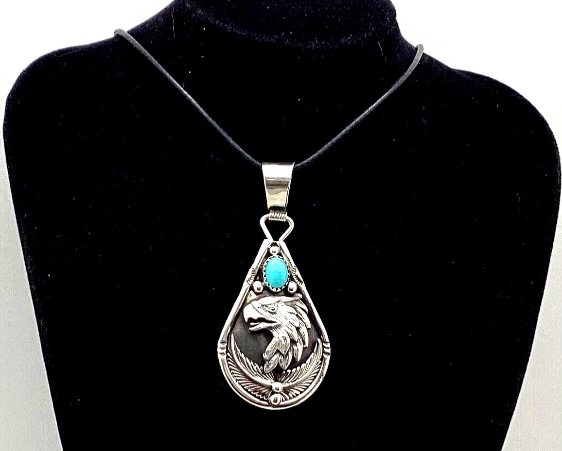 Navajo Darrell Morgan Sterling Silver Handmade Turquo… - Gem