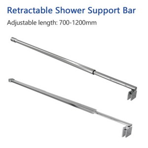 Shower Screen Wet Room Support Bar Arm Telescopic 700-1200mm Fits 8 ...