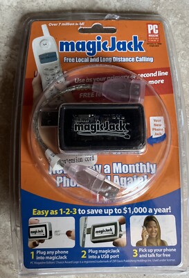 MagicJack USB Phone Jack. Free Local & Long Distance Calling! New ...