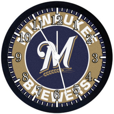 Milwaukee Brewers Black Frame Wall Clock F112 | eBay