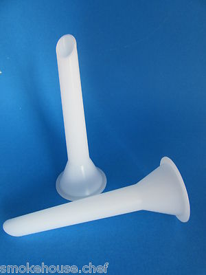 *TWO* size #12 x 3/4" Meat Grinder Sausage Stuffing Tube horn ... Heavy ...