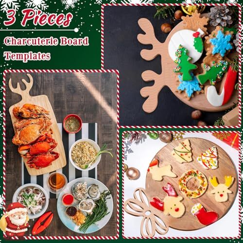 3 Pcs Christmas Elk Router Templates for Woodworking Acrylic Cutting ...