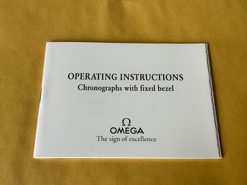 Omega - Operating instructions - Chronographs with fixed bezel - For ...