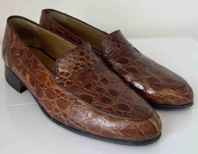 ALLIGATOR CROCODILE CUSTOM HAND MADE LOAFERS / SHOES MEN SZ 8 MED USA ...