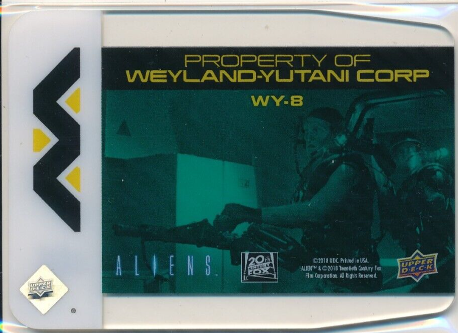 Upper Deck Aliens Weyland-Yutani Space Corp Private Drake #WY-8 A2174 ...