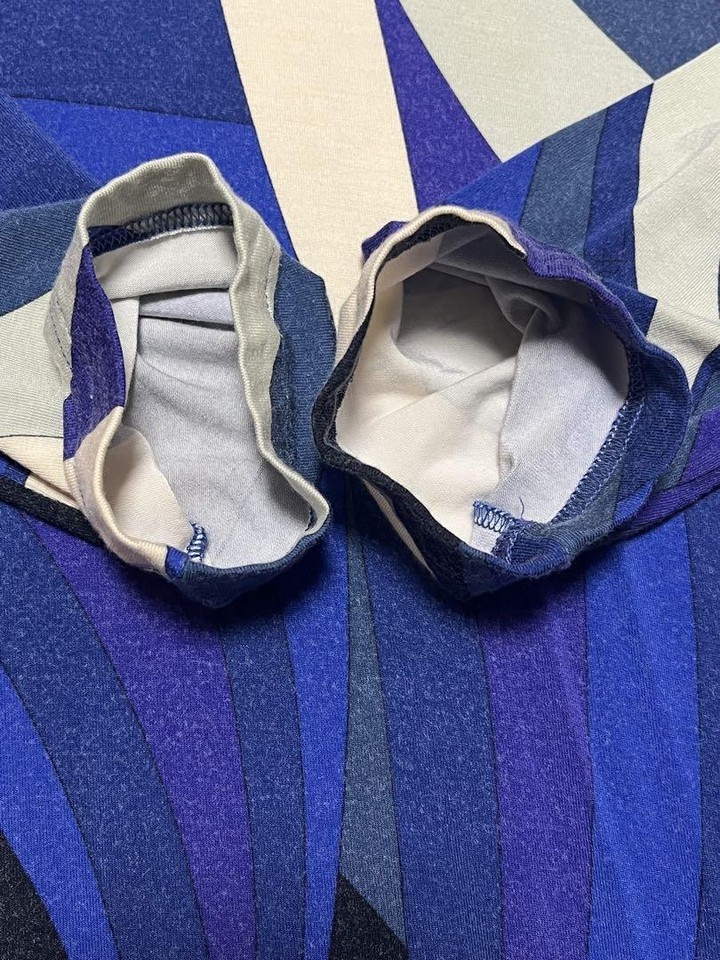 Emilio Pucci, All-over print tunic, long sleeves, ribbon, Blue, Made in ...