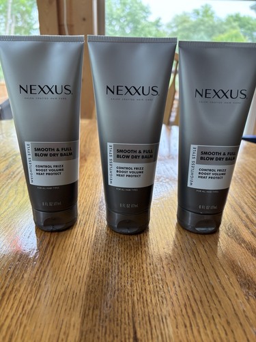 Nexxus Smooth & Full Blow Dry Balm Frizz Control Heat Protect Volume 6 ...