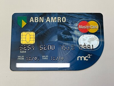 MasterCard Credit Card unique shape 2010 Exp ABN AMRO Bank Pakistan | eBay