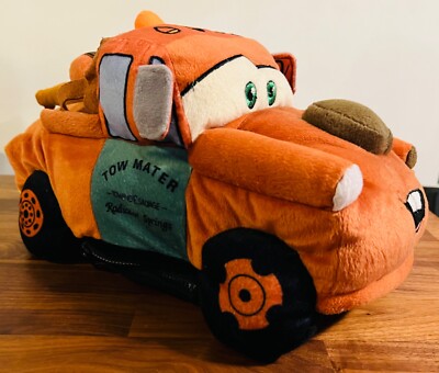Disney Cars Tow Mater Happy Nappers Zipper Reversible Pillow inside out ...