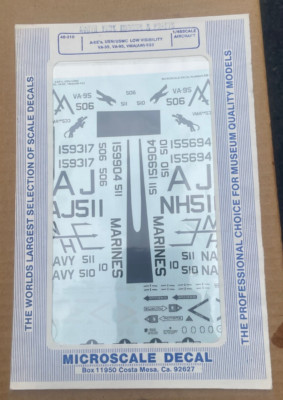 Microscale Decal 1/48 A-6E's USN/USMC Low Visibility - 48-310 | eBay