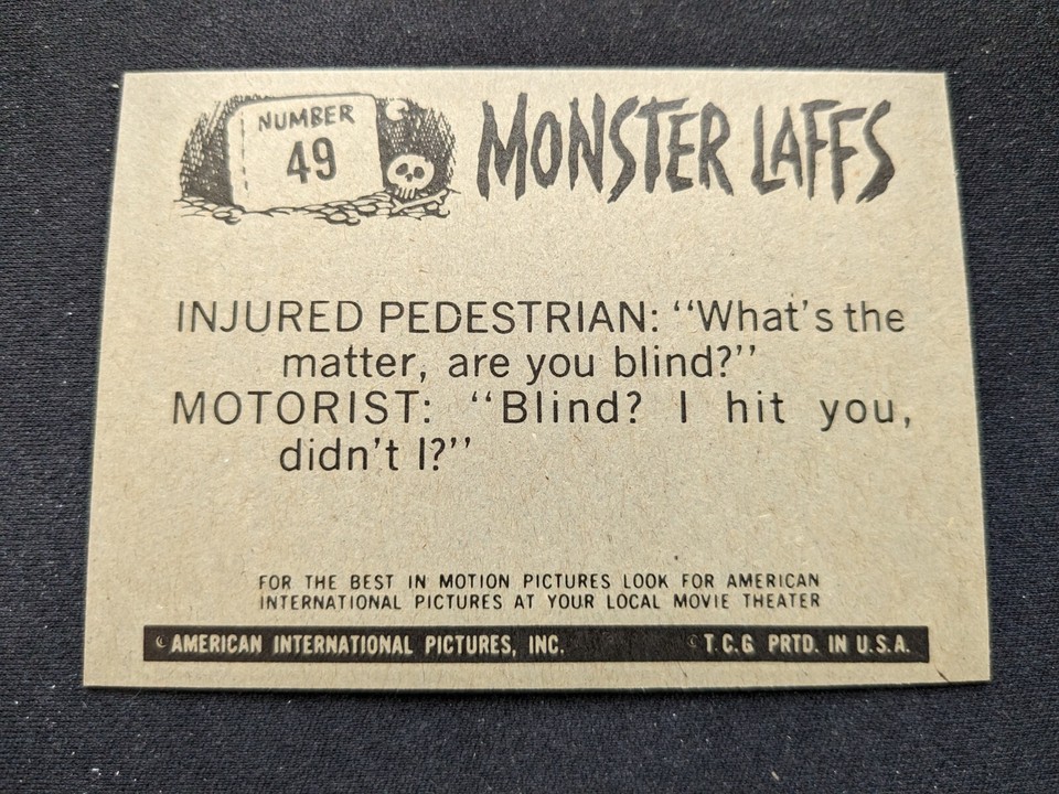 1966 Topps Monster Laffs Card # 49 I'm Keeping My Eye on You (EX) | eBay