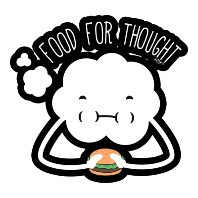 2 x Car Stickers Food For Thought Decal Bike Bumper Truck Laptop Window ...