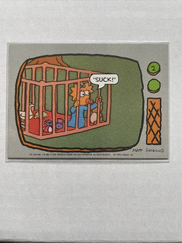 Simpsons 1990 TV Show Cartoon Topps Card #2 (NM) | eBay