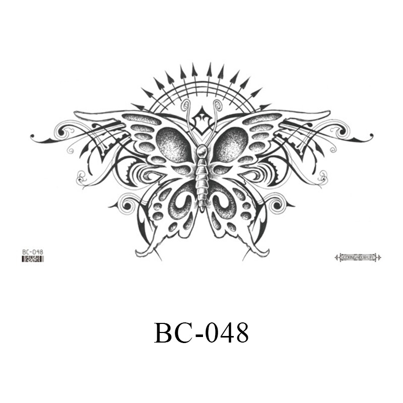 Lotus Henna Mandala Chest Temporary Tattoos Fake Tattoo Sexy Waterproof ...