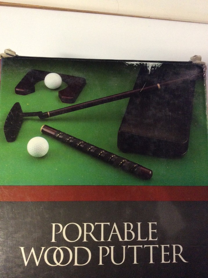 Maxam Portable Wooden Putter Set With Leather Style Carrying Case NEW ...