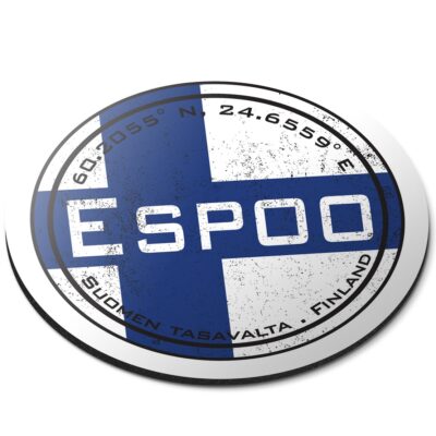 Round Mouse Mat Espoo Finland Flag Circle #59339 | eBay UK