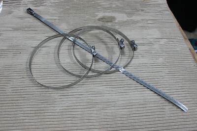 3 x Stainless Duct Band Jubilee Clip 500mm long 180mm dia Marine Grade ...