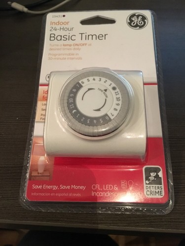 New GE 15431 Indoor 1 Outlet Basic Mechanical 24 Hour Timer - White | eBay