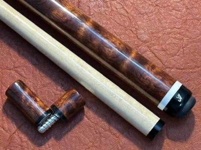 Jim Vest Figured Bubinga 4 Point Custom Pool Cue With 1 Maple Shaft. | eBay