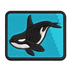 Majestic Orca Killer Whale Multi-Color Embroidered Iron-On Patch ...