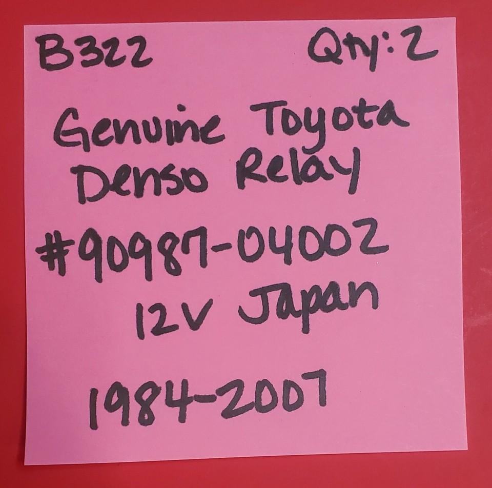 🚨 2x GENUINE TOYOTA RELAY DENSO RELAY 90987-04002 4RUNNER AVALON CAMRY ...