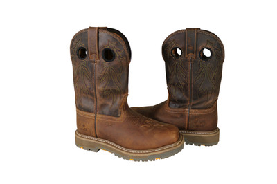Wolf Work Boot 100% Genuine Leather Oil Resistant Non-Slip Sole ...