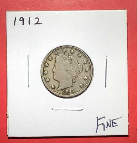 1912 US LIBERTY "V" Nickel "LIBERTY" Shows! FINE! Old US Coin! | eBay