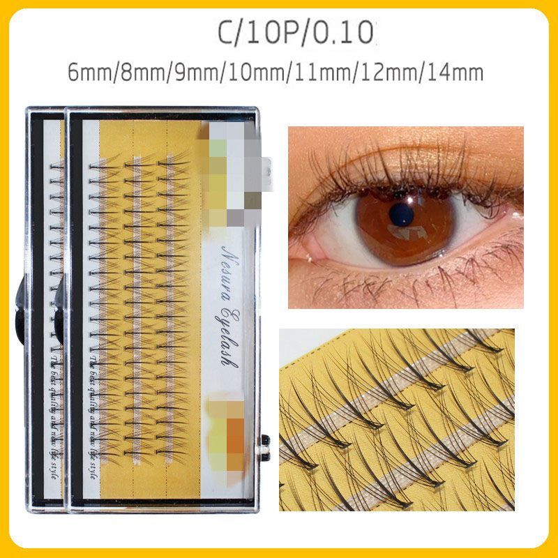 Real Mink Hair Eye Makeup False Lashes 10 Pairs Natural Grafting ...