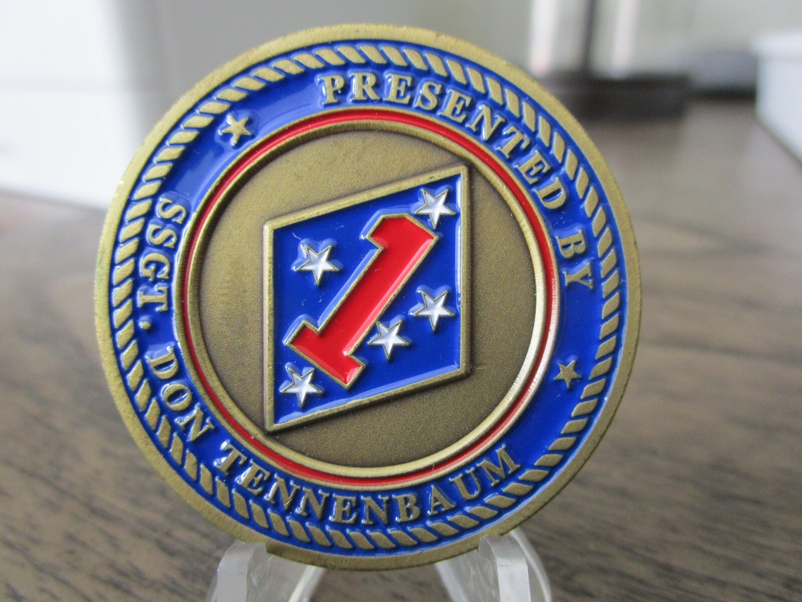 USMC United States Marine Corps 1st Marine Division SSGT Challenge Coin ...