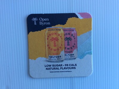 1 only Byron Bay Micro Brewery " Ope Byron “ Seltzer Issue BEER COASTER ...