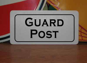 GUARD POST Metal Sign 4 Army NAVY Airforce Marines Cost Guard Security ...